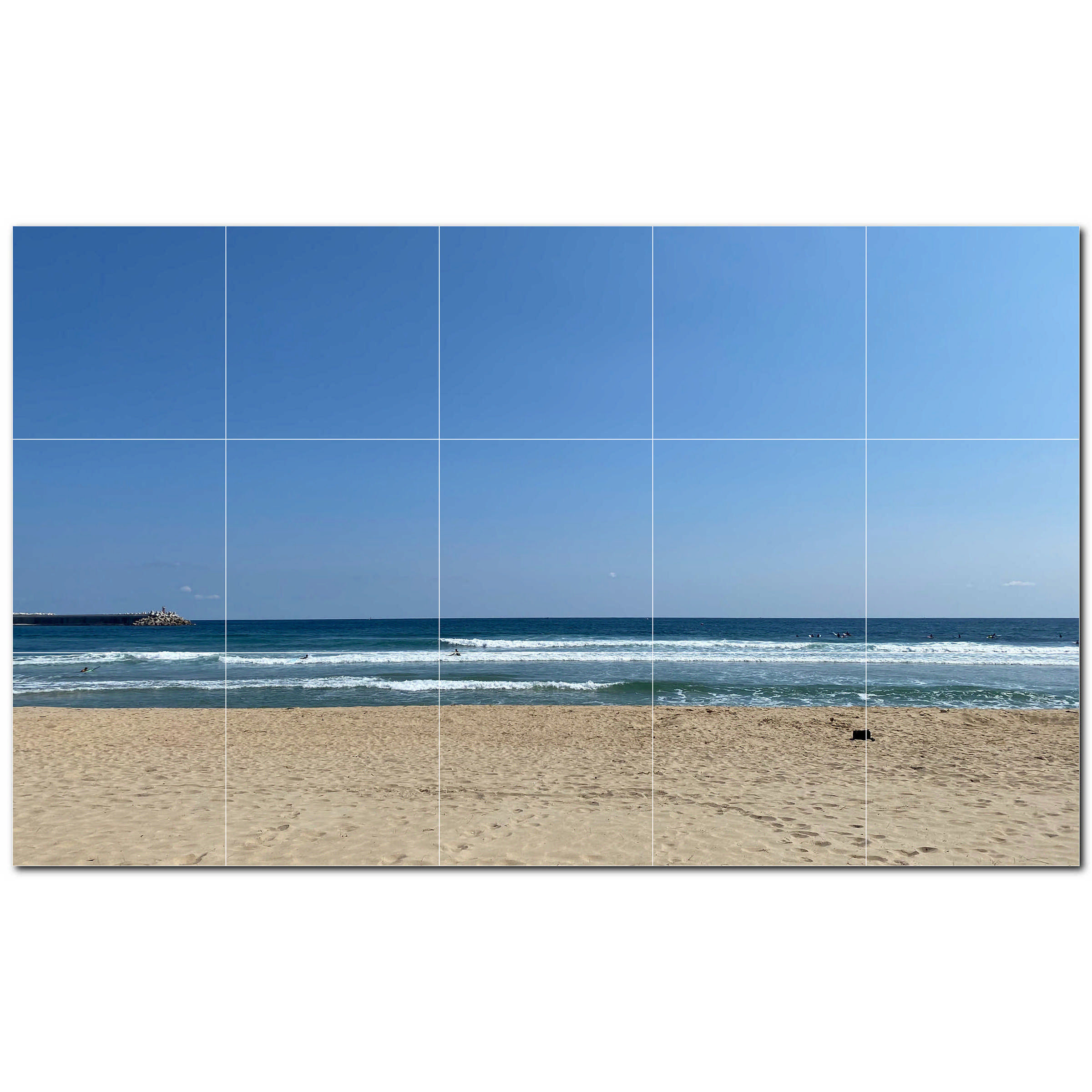 Picture-Tiles.com Beach Photo 12'' x 12'' Satin Ceramic Decorative ...