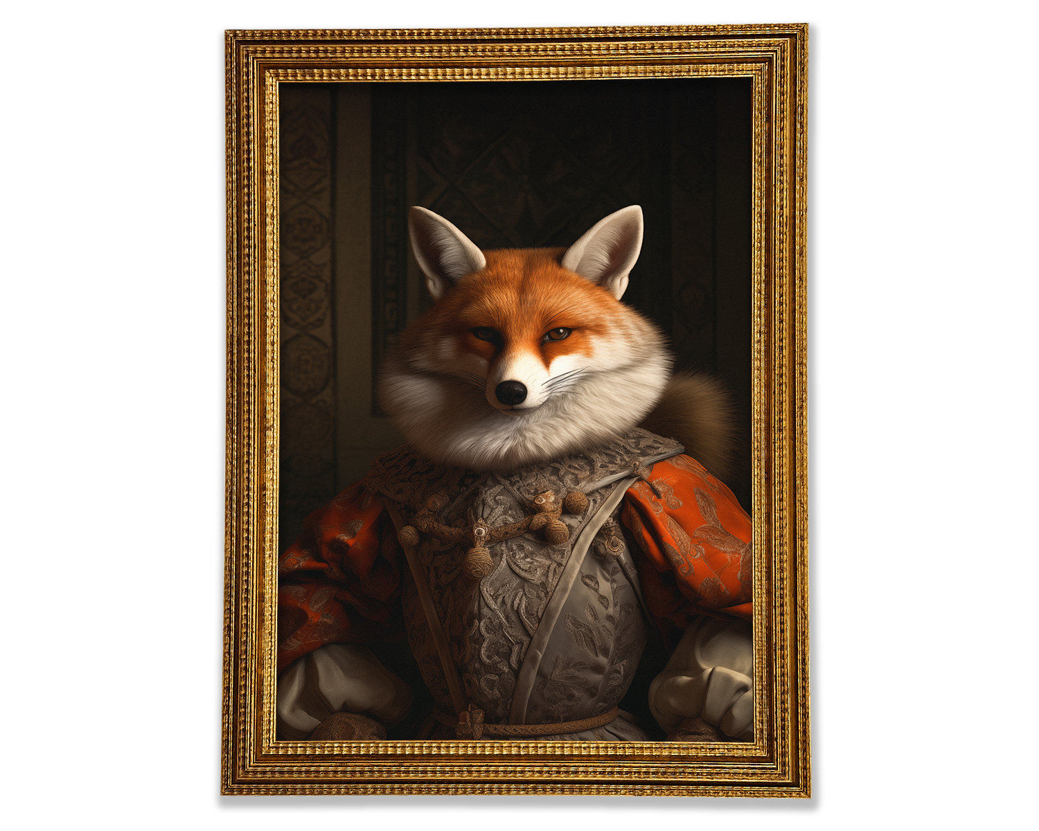 Happy Larry The Renaissance Fox Gold Leaf Framed Print | Wayfair.co.uk