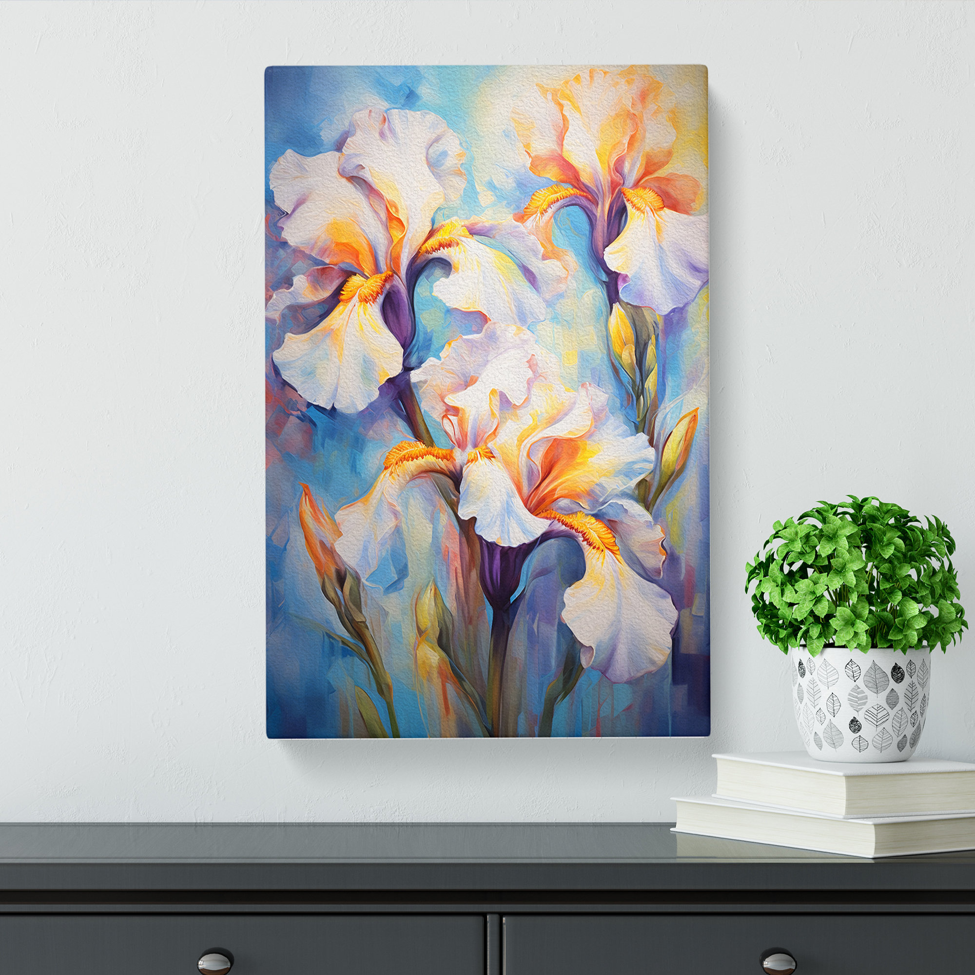 Marlow Home Co. Iris Flower Impressionism No.4 - Print | Wayfair.co.uk