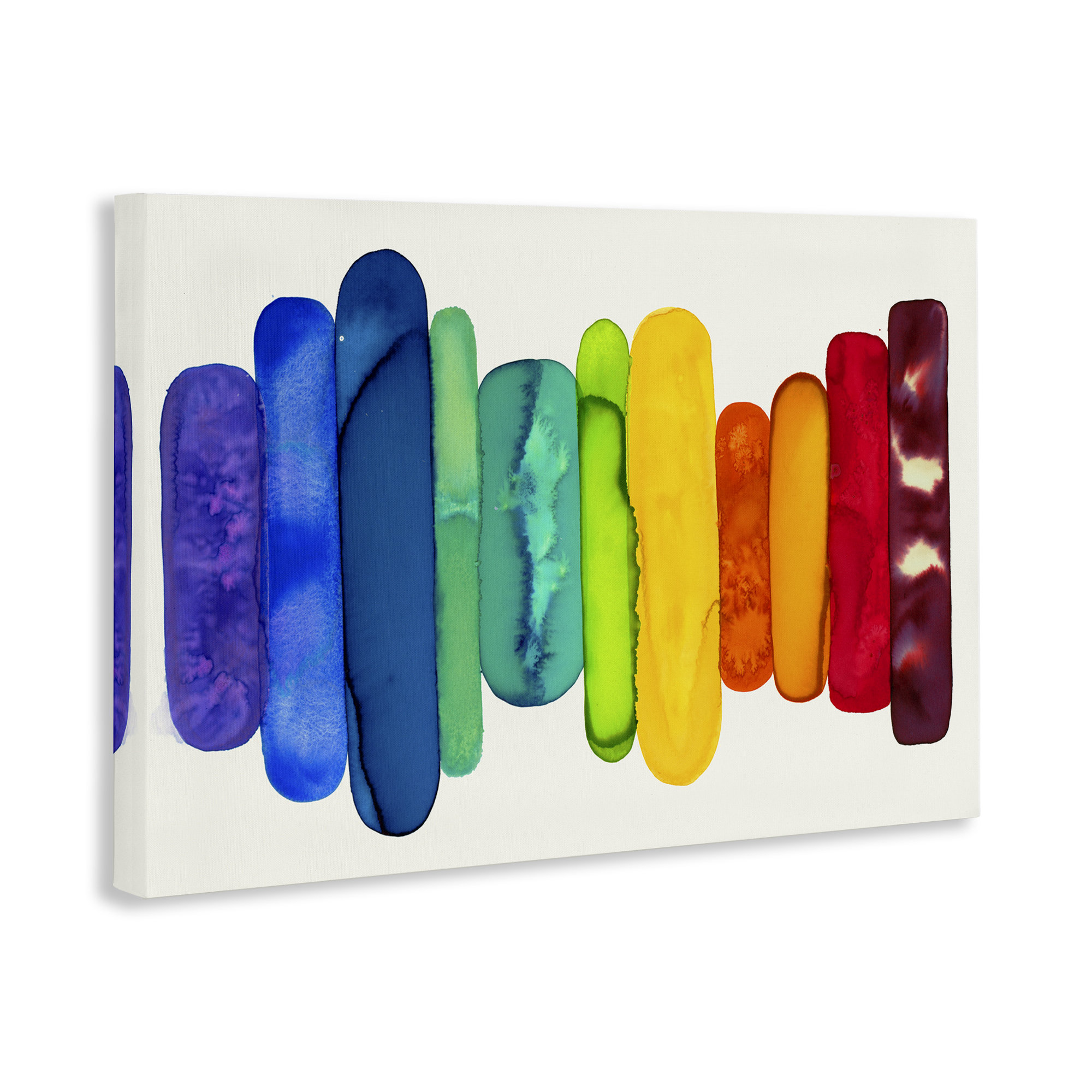 Ivy Bronx Rainbow Ombre Shapes Canvas by Laura Van Horne | Wayfair