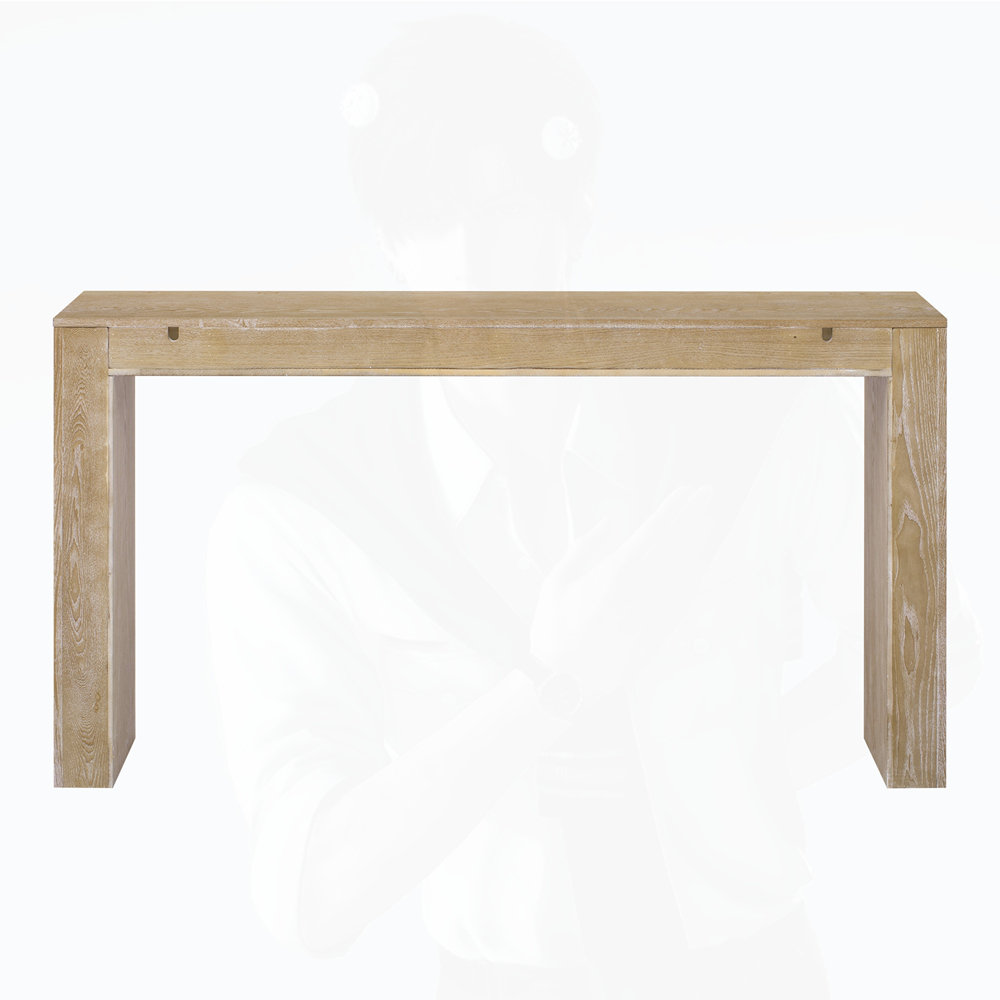 Ophelia & Co. Waterfall Design Entryway Table with Thickened Legs | Wayfair