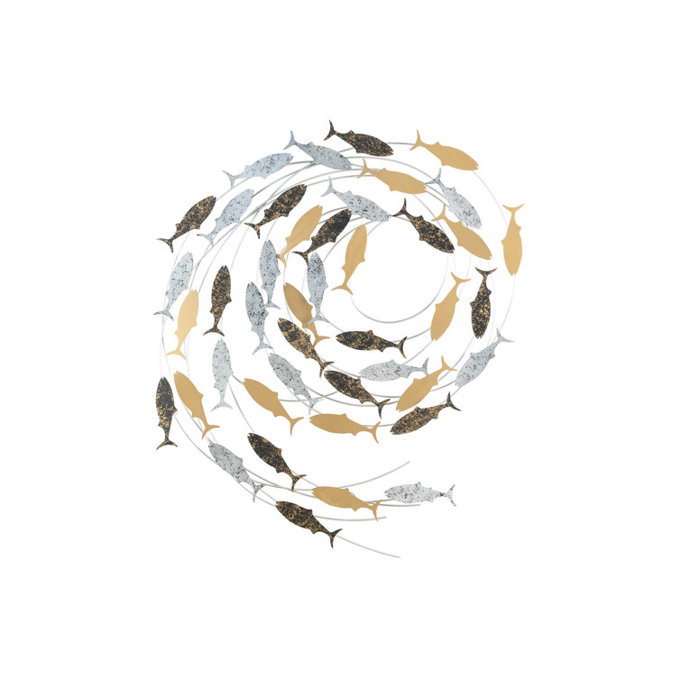 Highland Dunes Gathering of Fish Wall Sculpture | Wayfair.co.uk