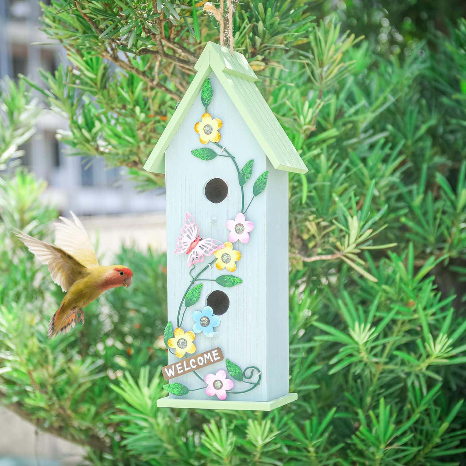 Lark Manor™ Birdhouse For Outdoor, Garden Decorative Wooden Bird House ...