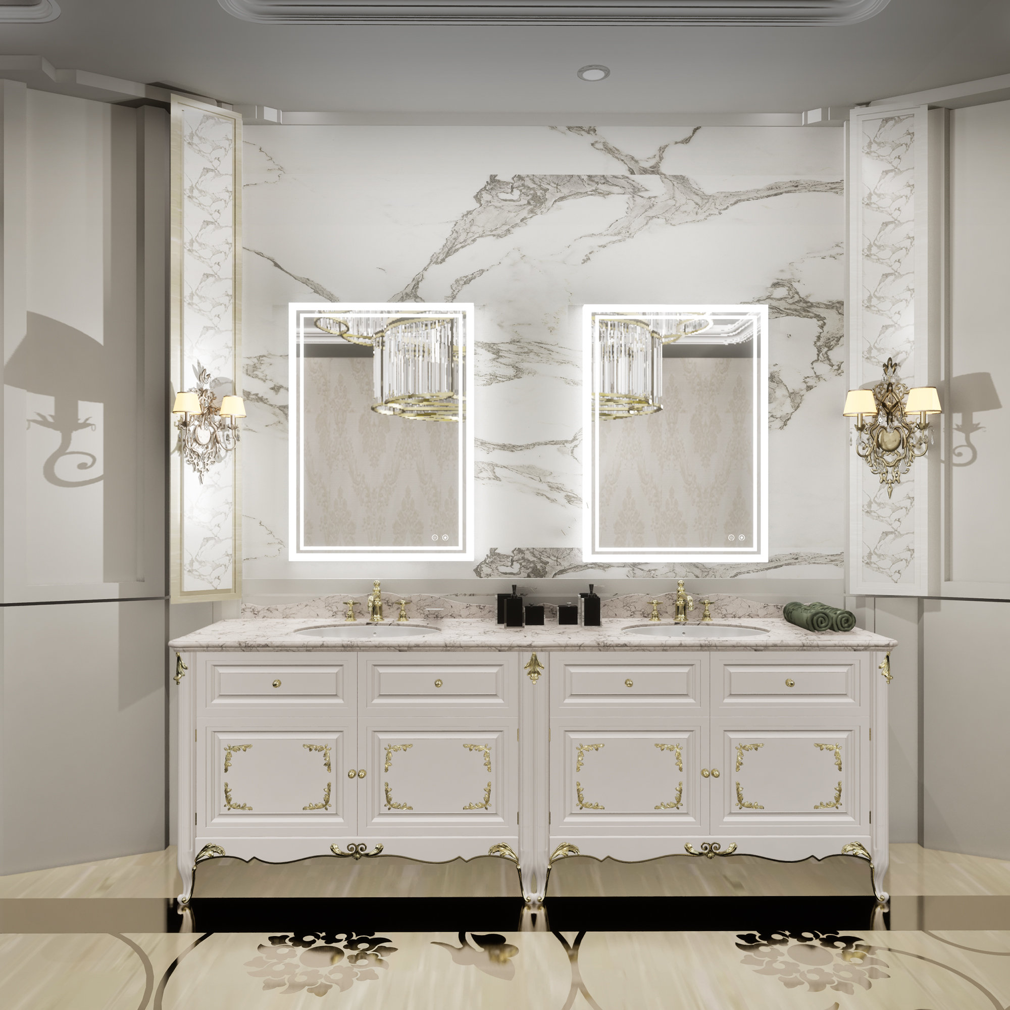 Ivy Bronx Astra Frontlit LED Lighted Bathroom Vanity Mirror Anti Fog ...