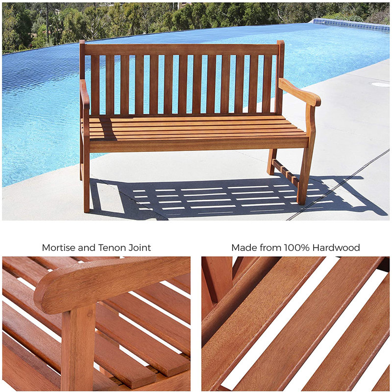 Red Barrel Studio® Eucalyptus Outdoor Bench | Wayfair