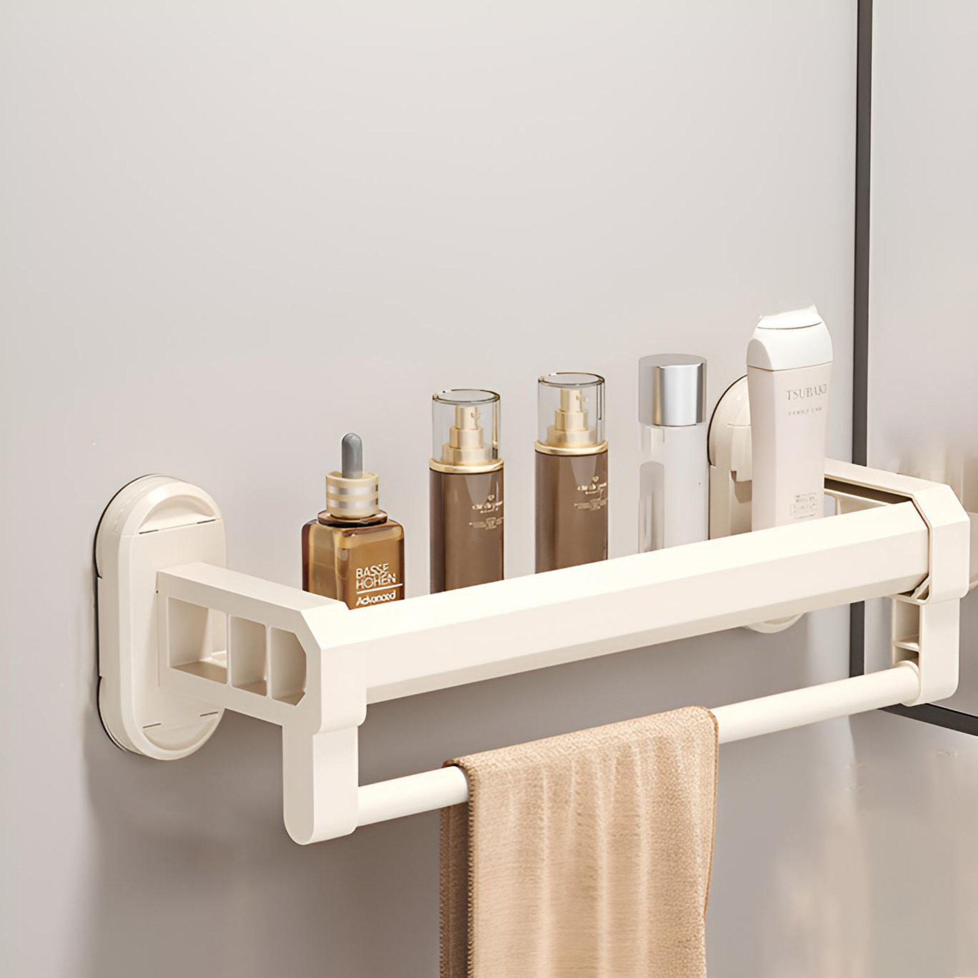 Rebrilliant Bathroom Storage Rack Without Perforation, Bathroom Wall ...