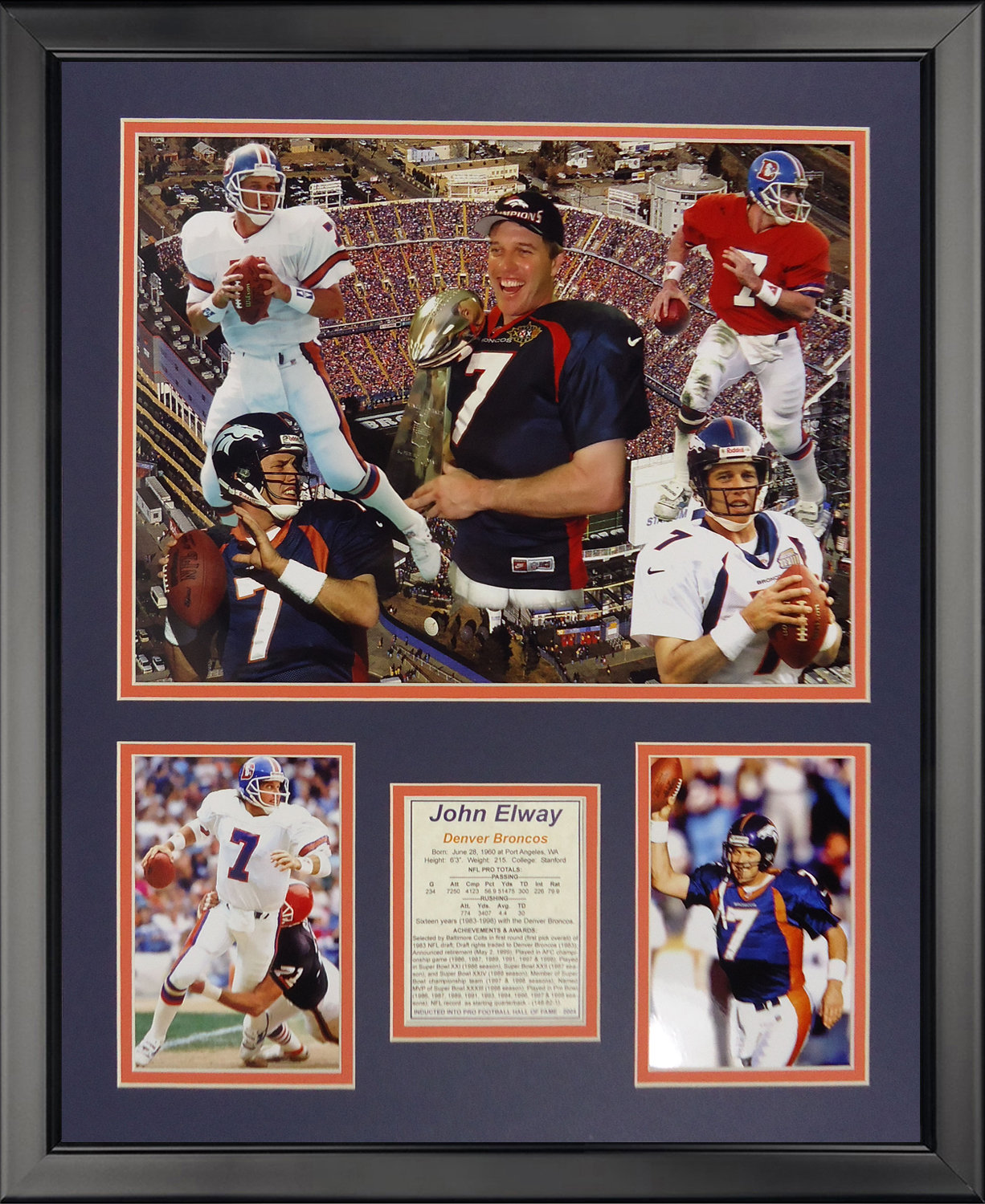 Legends Never Die NFL Denver Broncos - Elway Collage Framed Memorabili ...