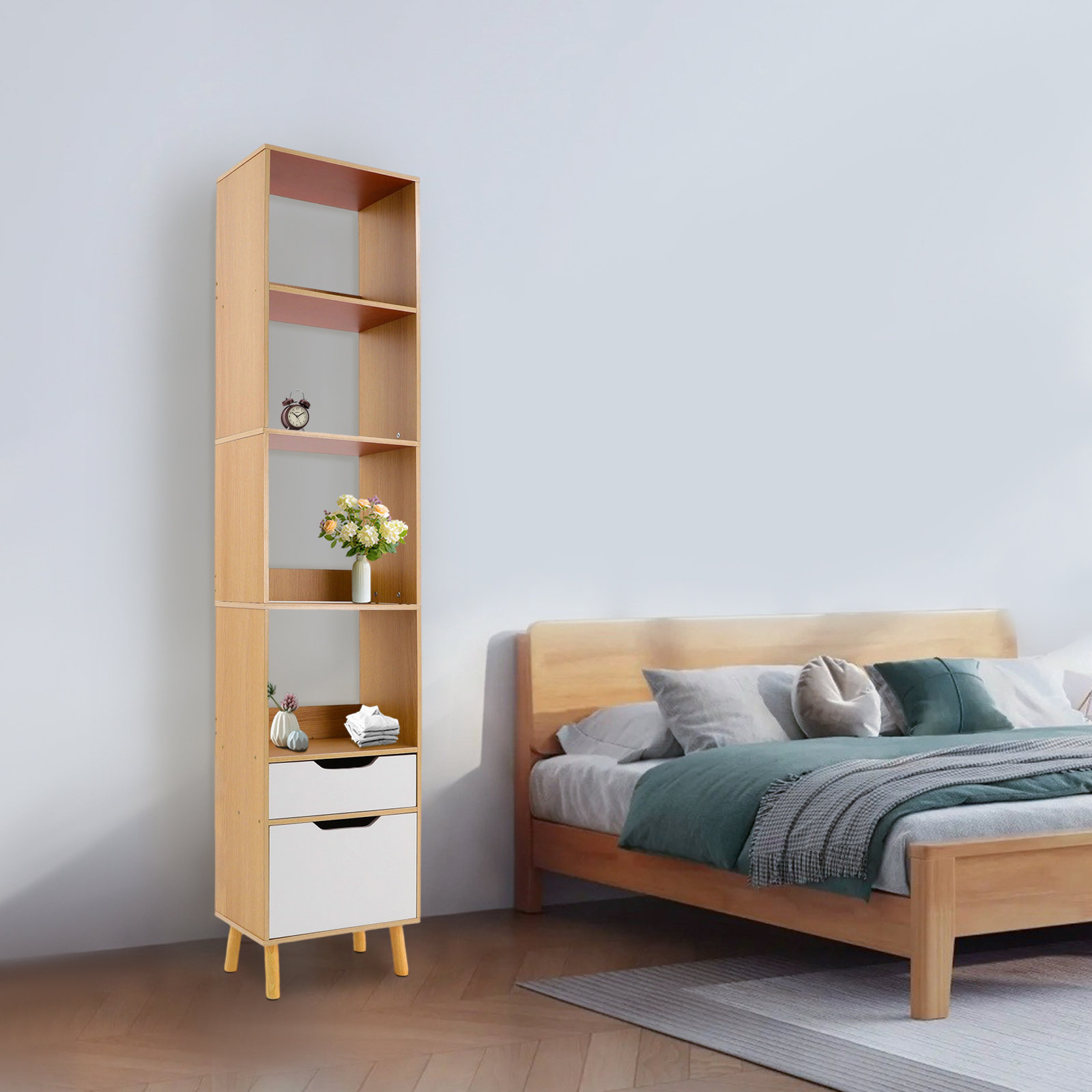George Oliver Standing Storage Shelf Freestanding Storage Rack Tall ...