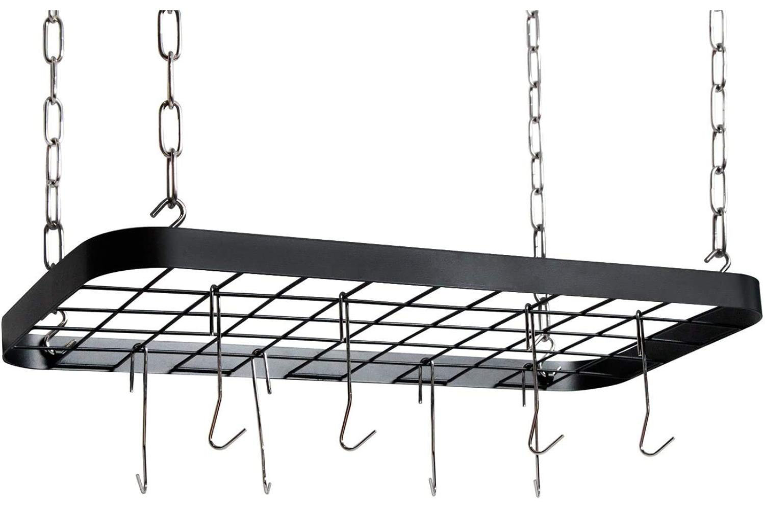 17 Stories Hanging Pots And Pans Organizer Rack For Ceiling Wall Mount ...