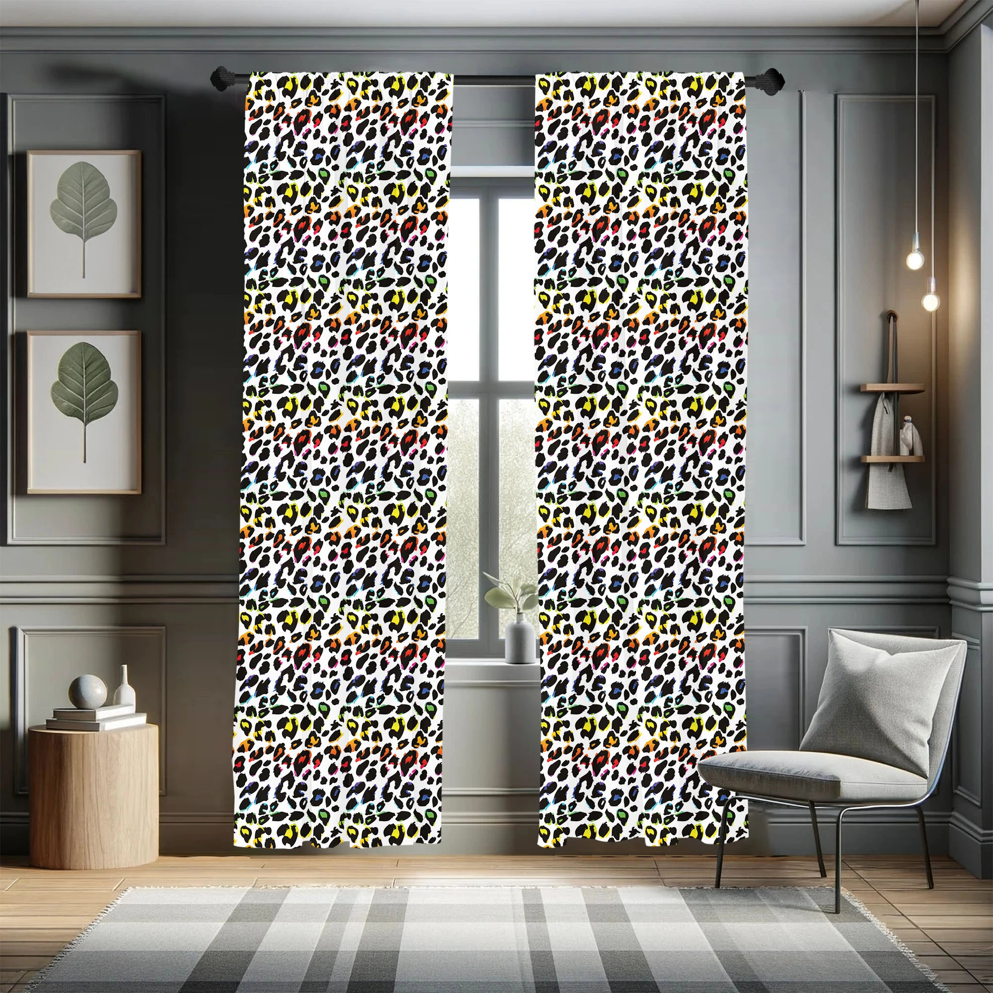 East Urban Home Leopard Print Window Curtains, Classical Savannah ...