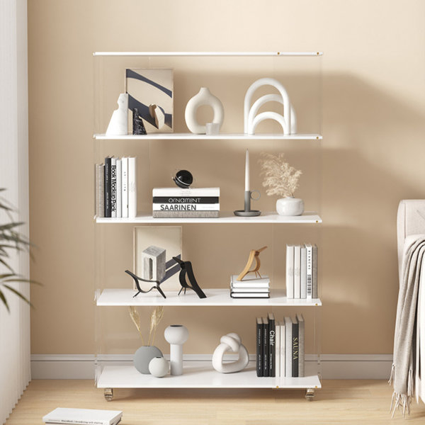 Wrought Studio 5-tier Acrylic Wheeled Bookshelf,storage And Display ...
