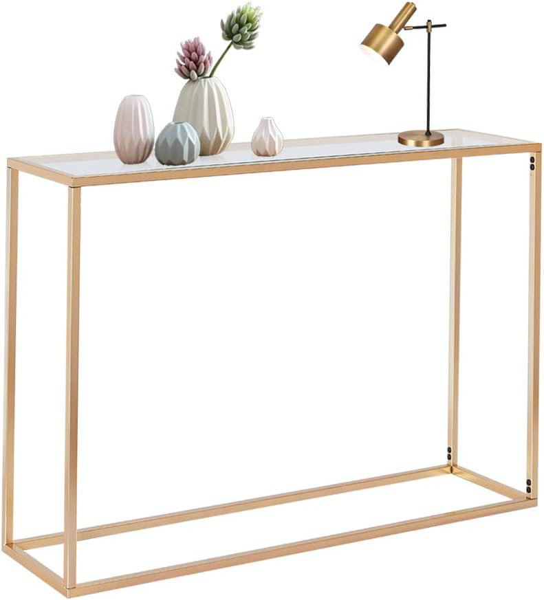 Mercer41 Jaipur 11'' Glass Top Console Table | Wayfair