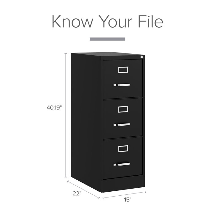 Inbox Zero 15'' Wide 3 -Drawer Steel File Cabinet & Reviews | Wayfair