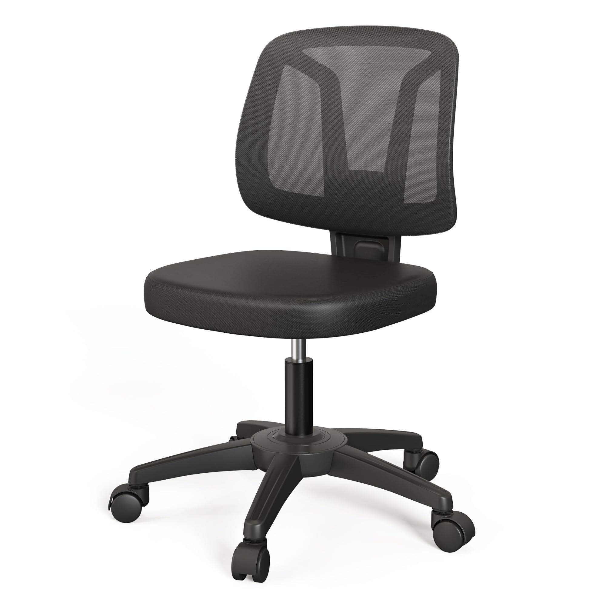 Inbox Zero Armless Office Chair Ergonomic Swivel Small Computer Desk ...