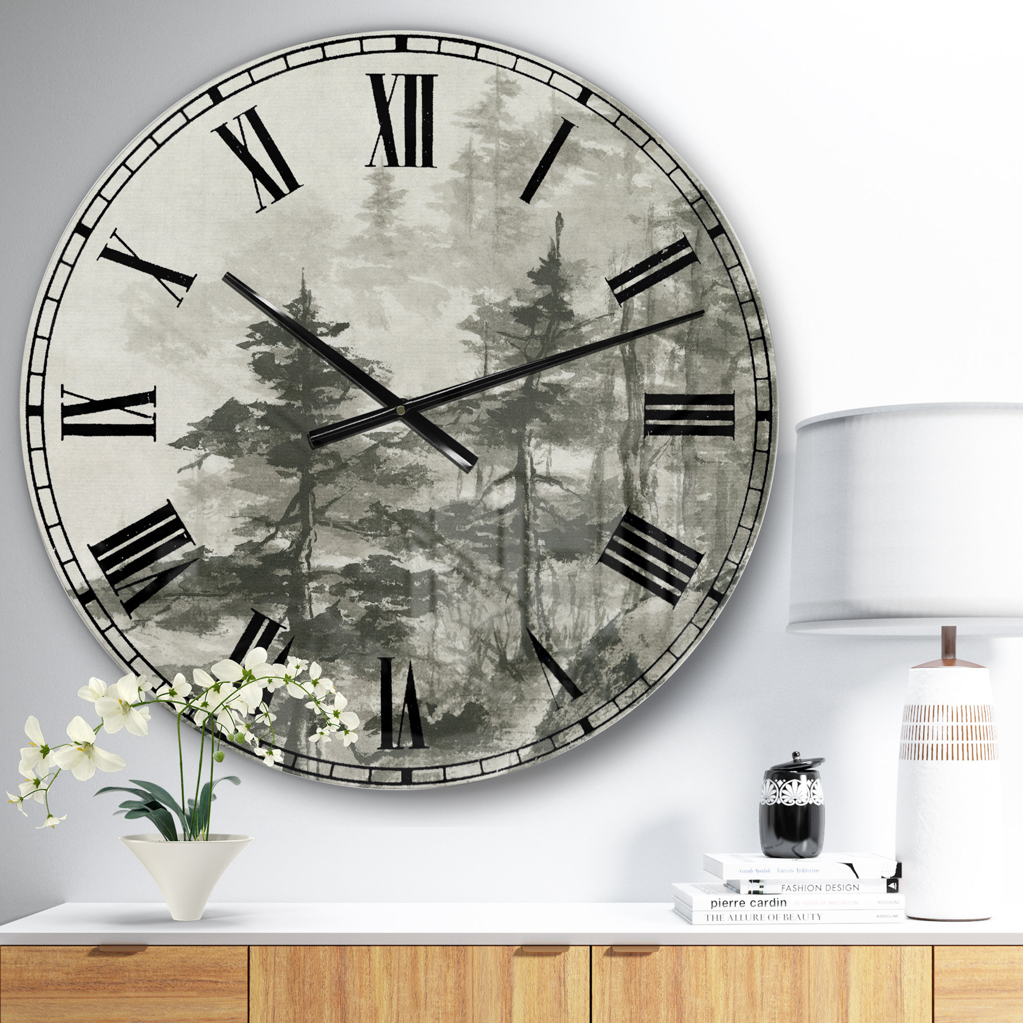 The Twillery Co.® Asian Forest - Cabin Wall Clock | Wayfair