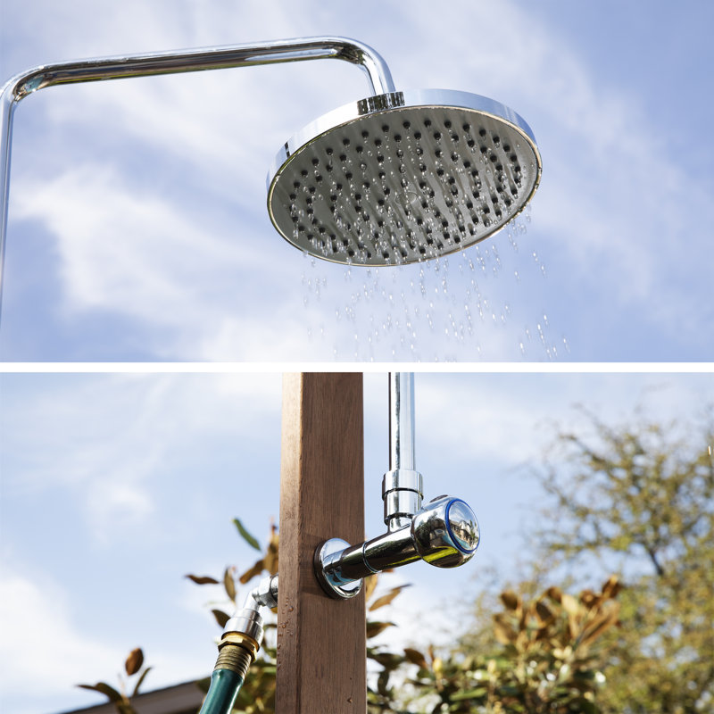 Wildon Home® Noah 94.5" H Stainless Steel Freestanding Outdoor Shower ...