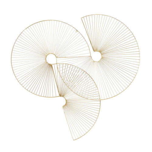 Cosmoliving By Cosmopolitan Gold Metal Contemporary Wall Decor | Wayfair
