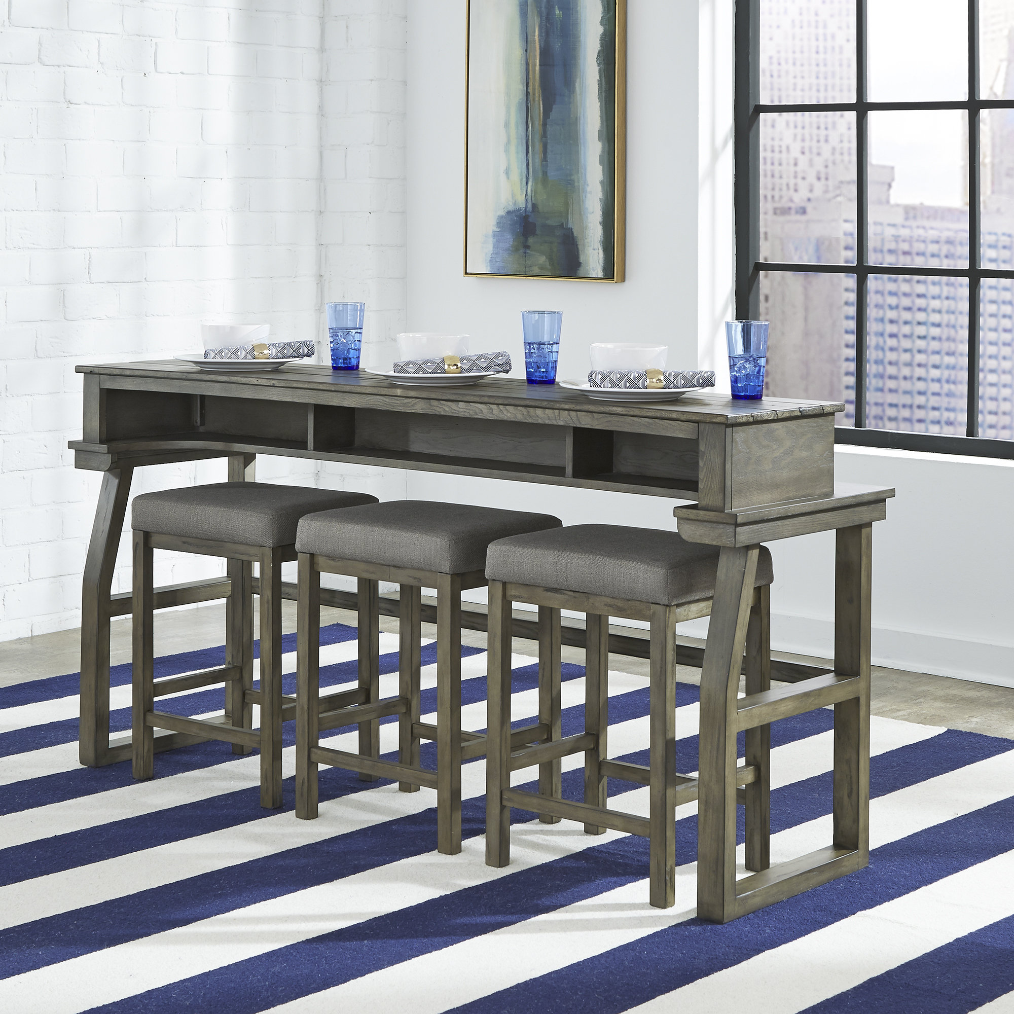 Sand & Stable™ Tanner 74" Console Table and Stool Set & Reviews ...