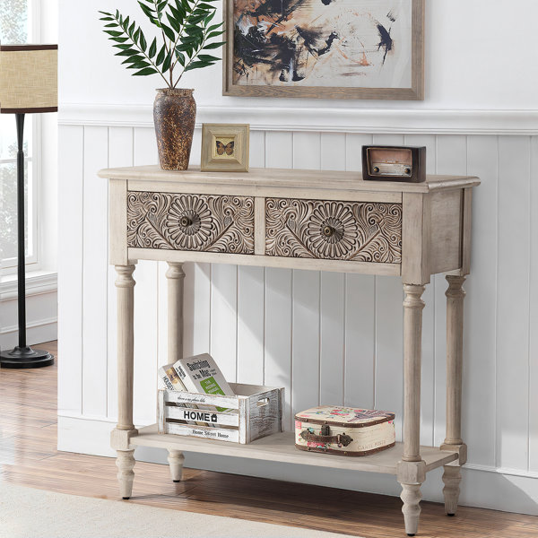 White Wood Console Tables You'll Love | Wayfair