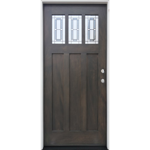 CreativeEntryways Stained Wood Prehung Front Entry Door | Wayfair