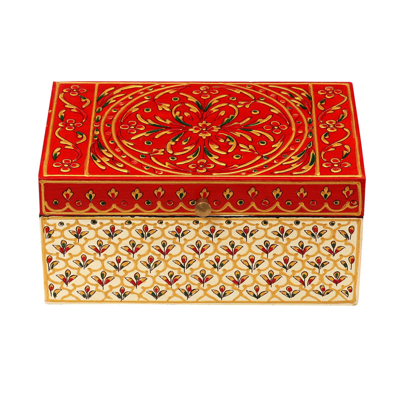 Bungalow Rose Lavish Touch Box Red | Wayfair
