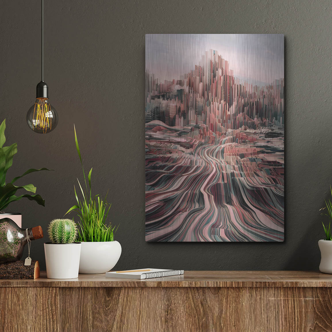 Wrought Studio™ Luxe Metal Art 'Abstract City' by Andreas Magnusson ...