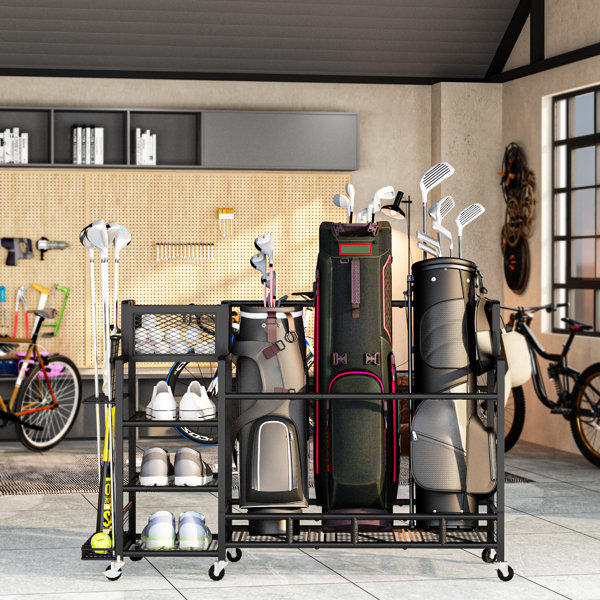 WFX Utility™ Premium Metal Golf Bag Storage Rack, Golfing Equipment ...