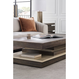 Caracole Modern La Moda Solid Wood Abstract Coffee Table with Storage ...