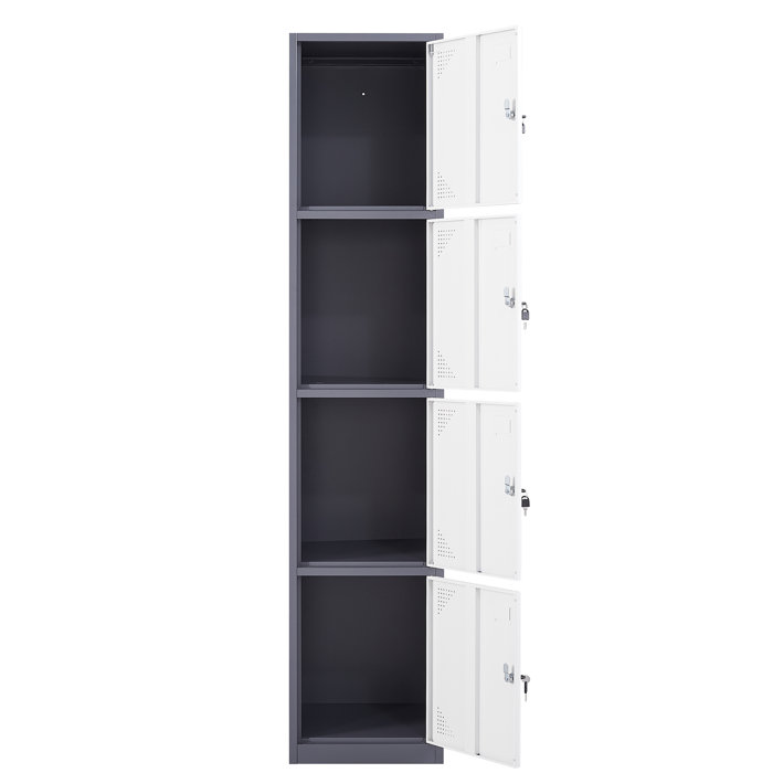Steelcube Metal 4 - Tier 15'' Gym & Locker Room Locker with Built In ...