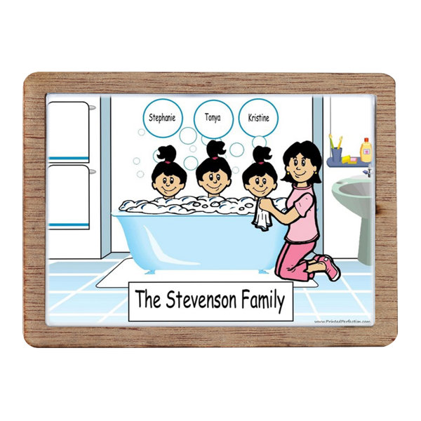 Printed Perfection Personalized Tub Time Mom 3 girls - Single Mom ...