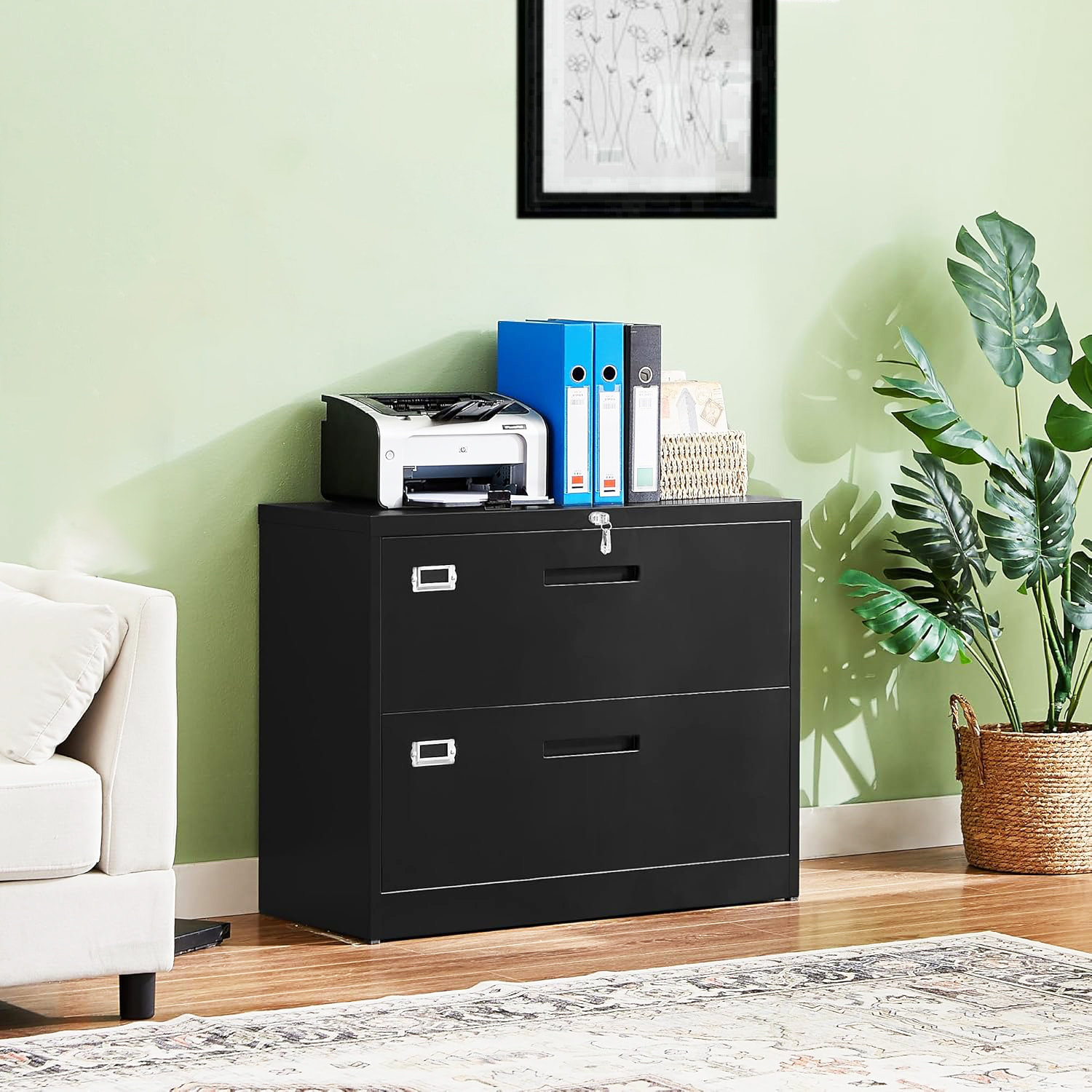 AKLOV Metal Lateral File Cabinets with Lock | Wayfair