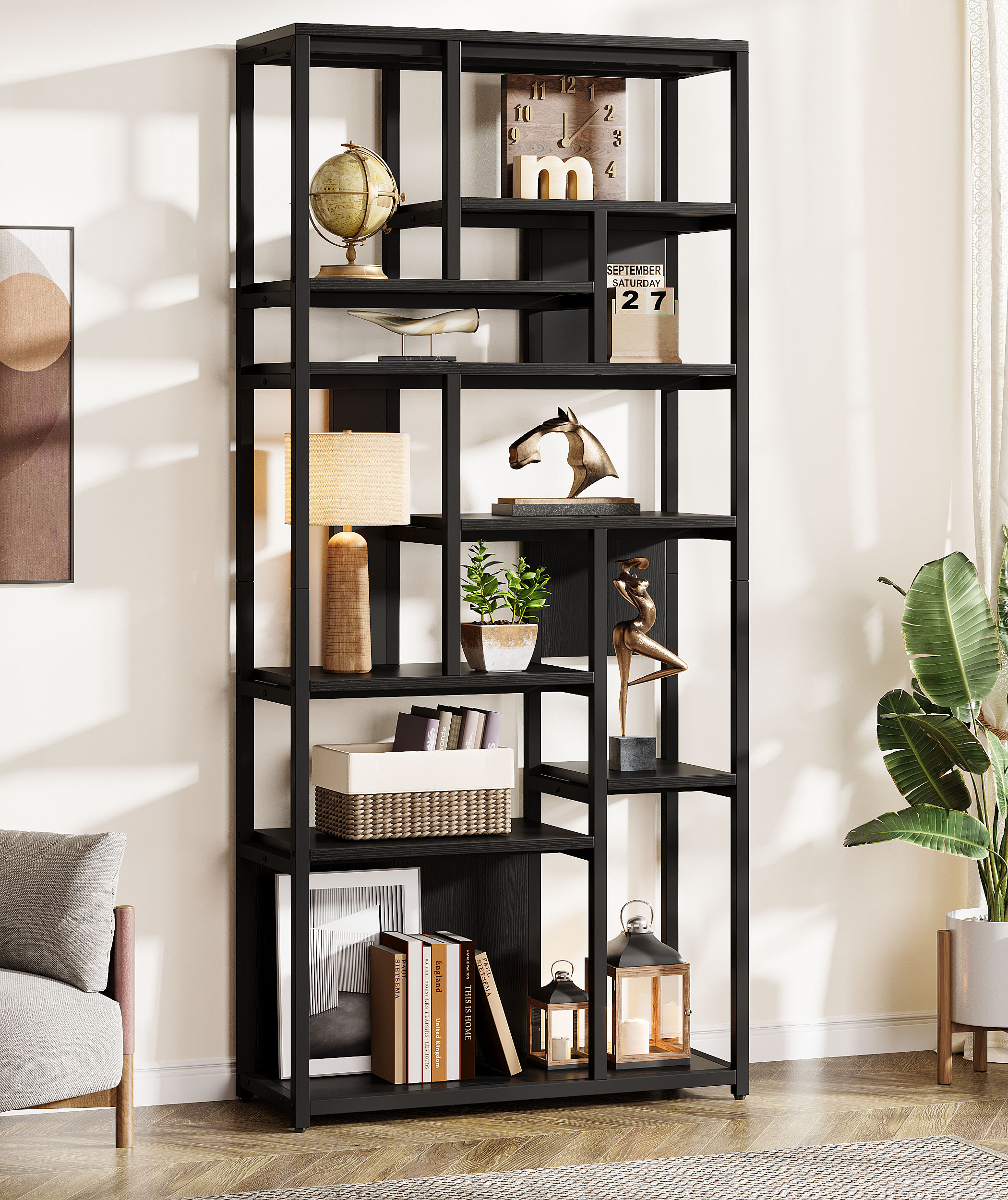 Ebern Designs 70.9 Inch Etagere Bookcase | Wayfair