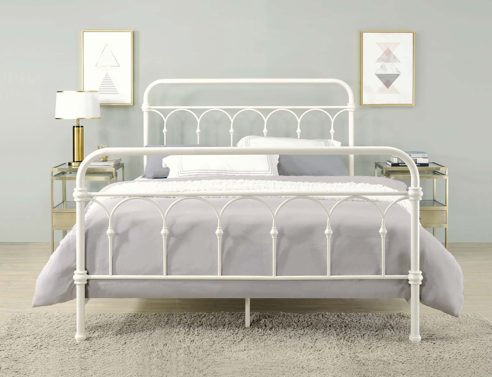 Tech Cube Citron White Finish Queen Bed | Wayfair
