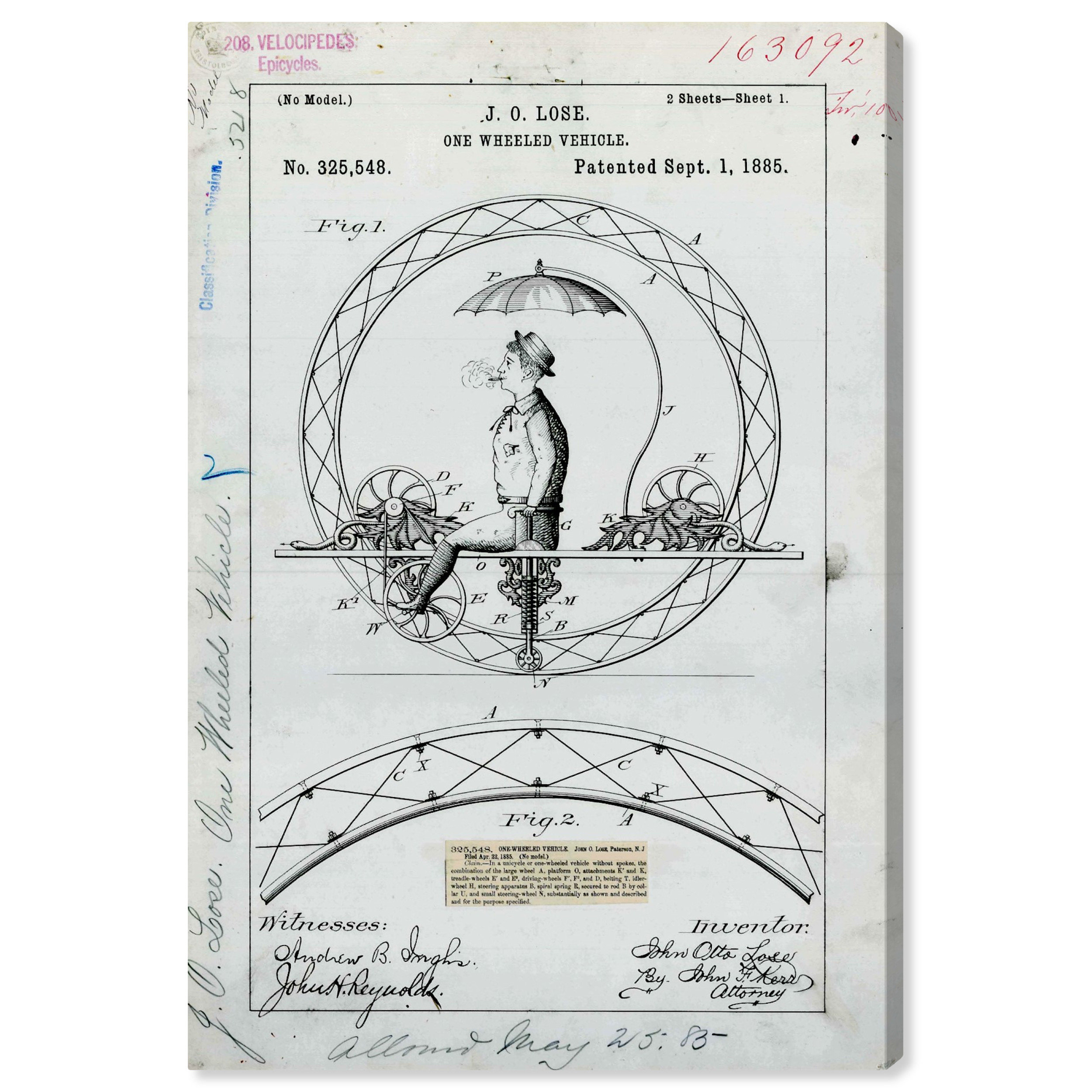 Art Remedy Bicyclettes sur un véhicule à roues 1885 - reproduction d ...