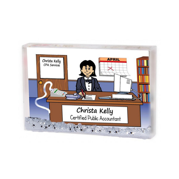 Printed Perfection Personalized Accountant, Bookkeeper - Female Snow ...
