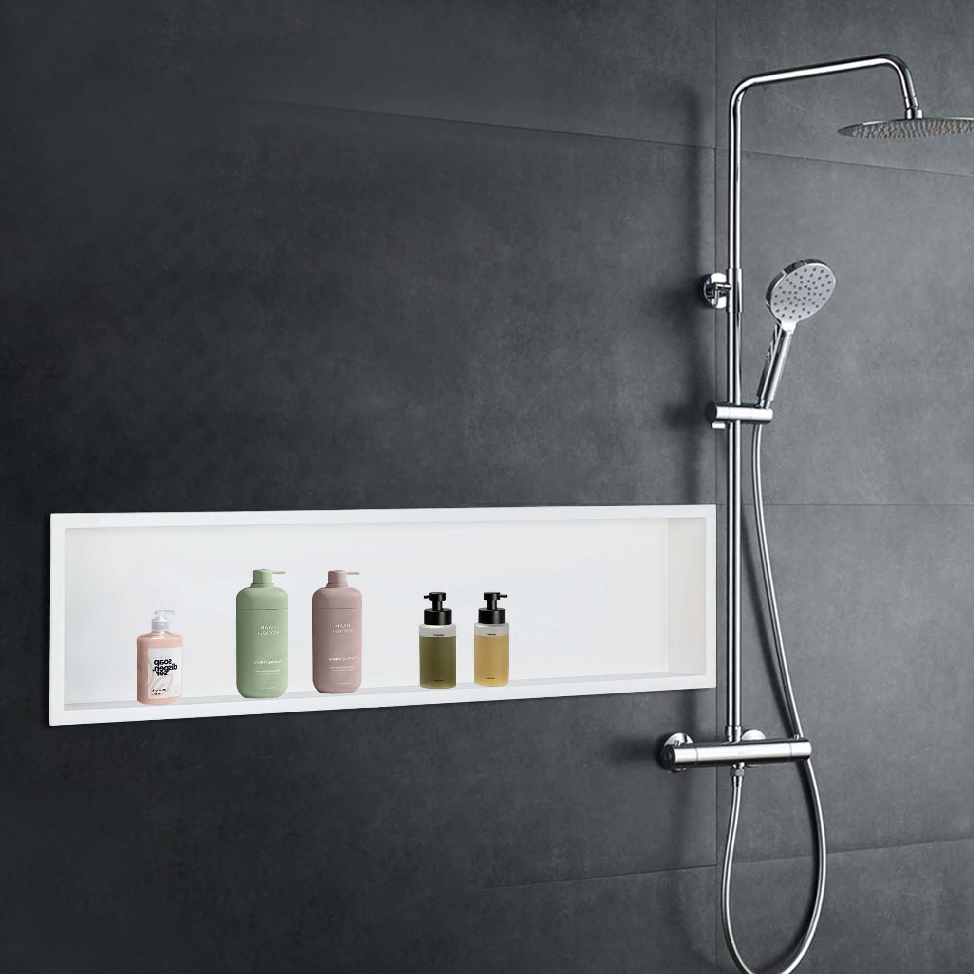 DecoMust 48"x12" Stainless Steel 18 Gauge White Cream Rectangular ...