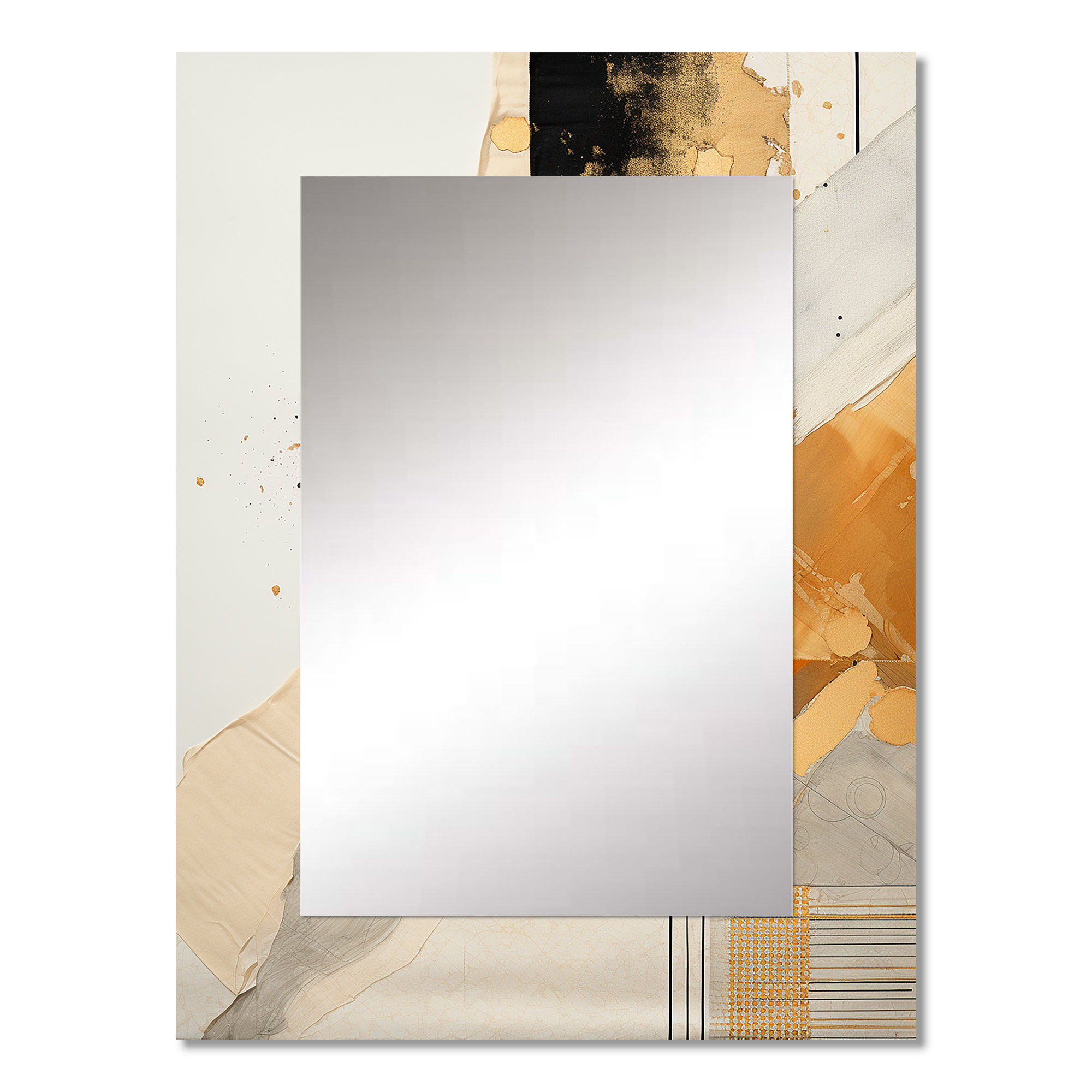 Ivy Bronx Gold and Grey Sunset Collage I - Abstract Collages Decorative ...