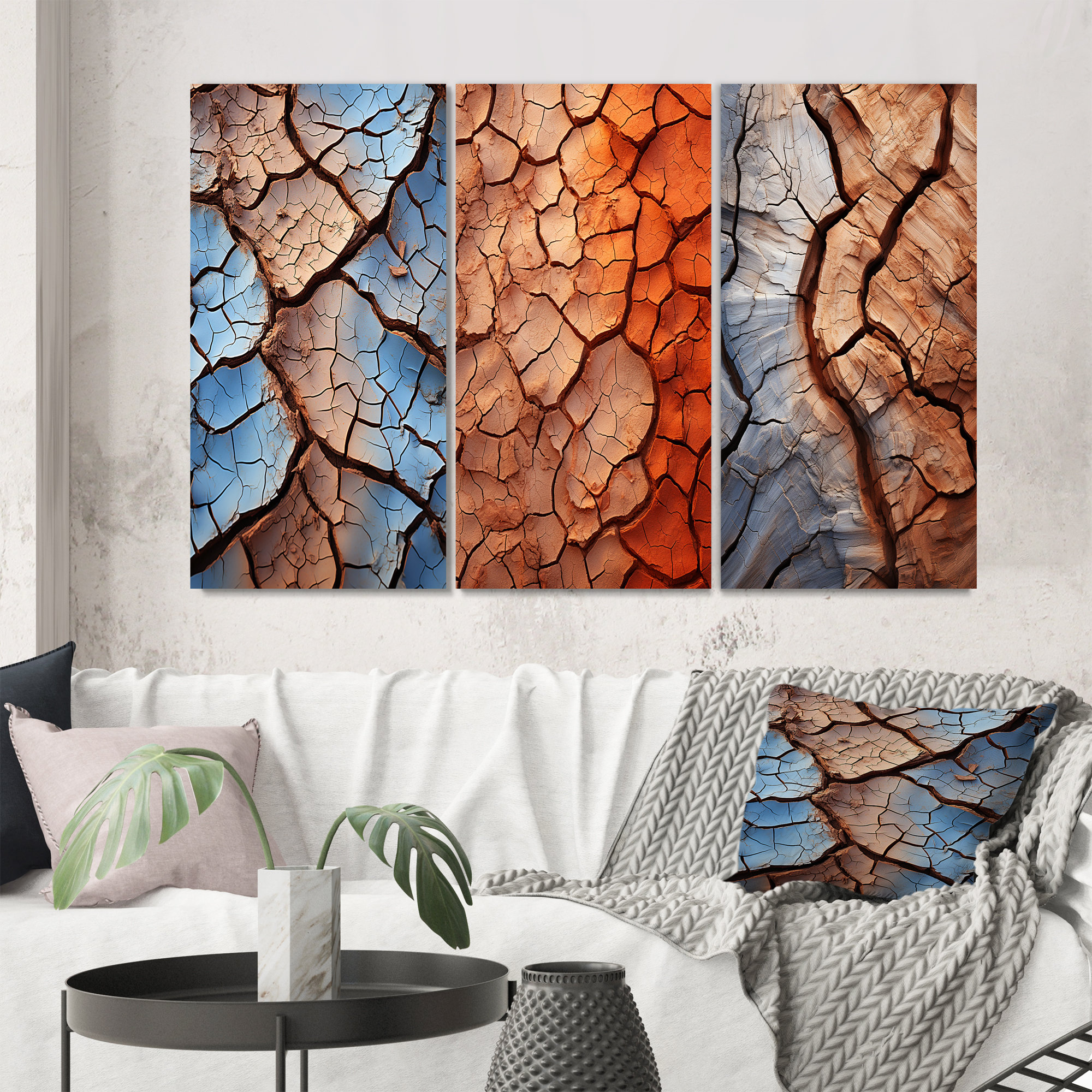 Wrought Studio™ Desert Textures of the Sand I - 3 Piece Set | Wayfair