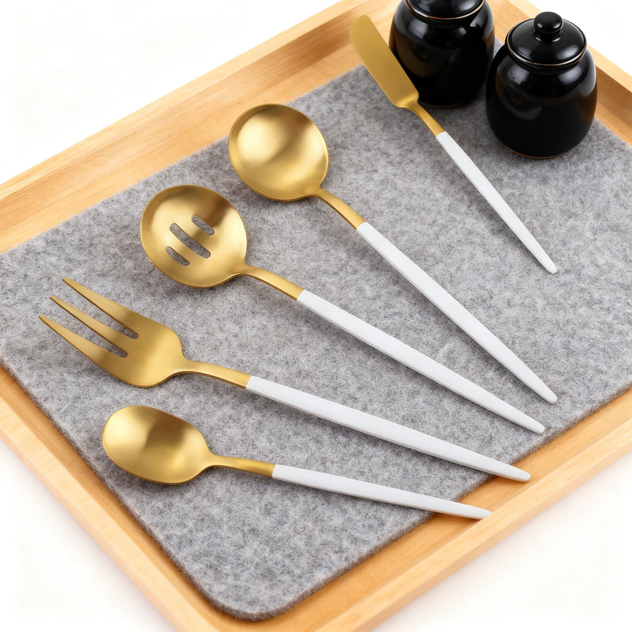 Ebern Designs 5-Piece Stainless Steel Hostess Serving Set With Unique ...