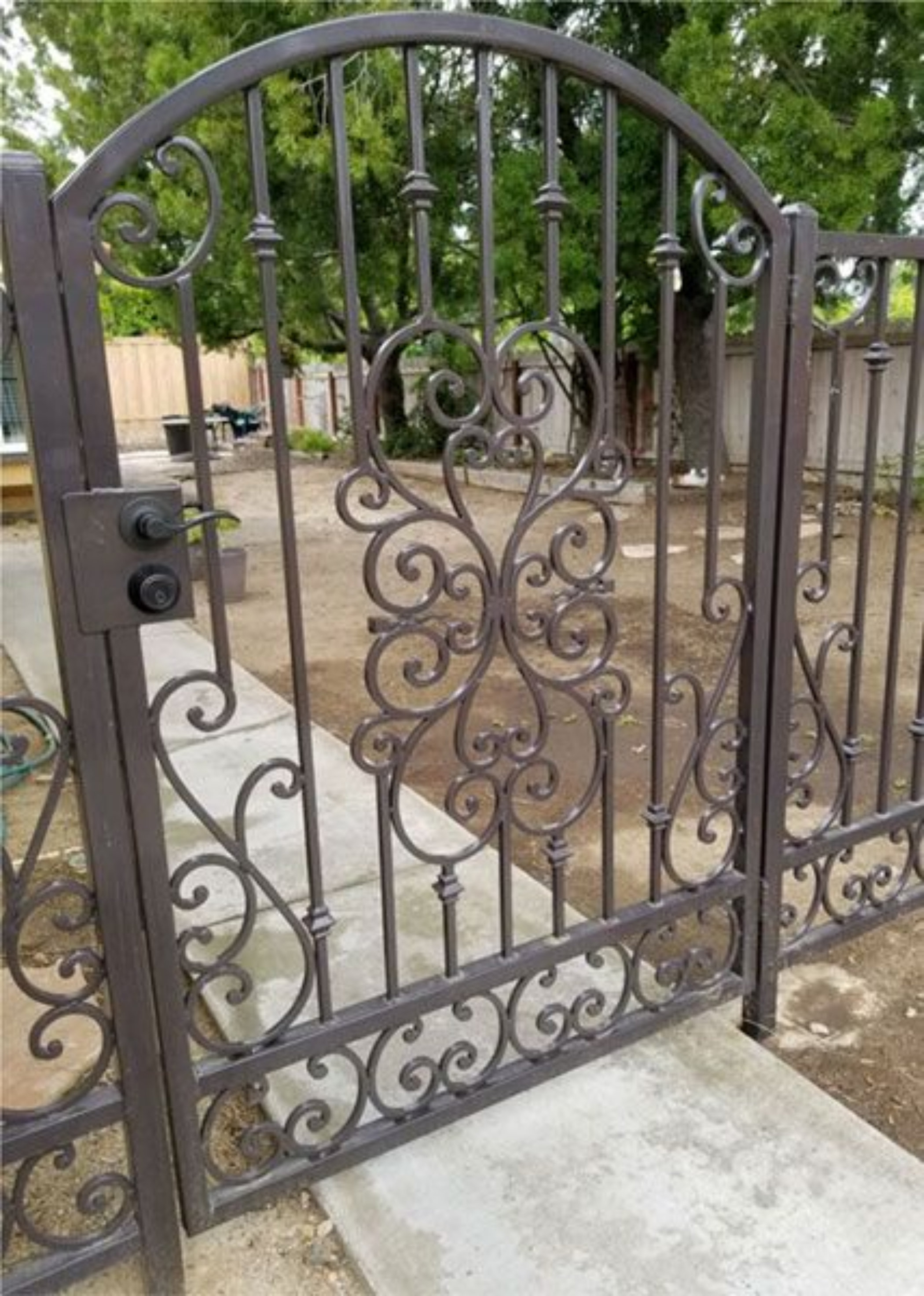 TAIMCO Modern Spiral Vintage Metal Back Yard Gate | Model # 867-3' W 6 ...