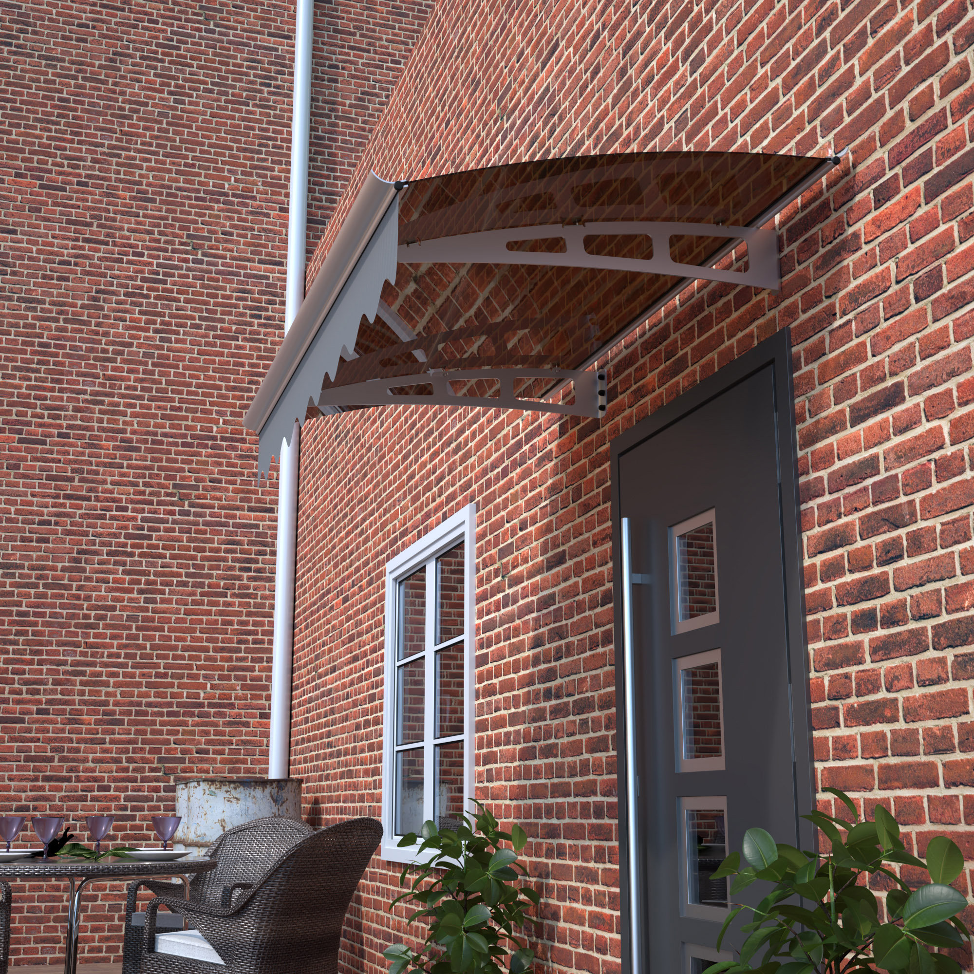 XICHONGDIANSHANG Door Window Awning Canopy Made Of 0.137 Inch Thick ...