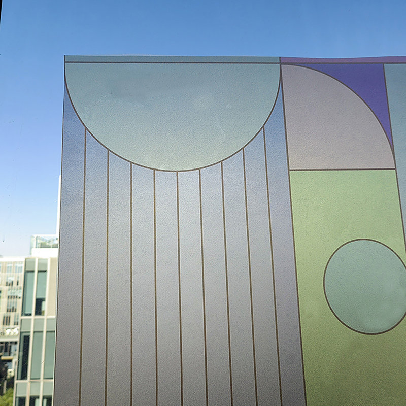 Wrought Studio™ Abstract Geometry Static Cling Window Decal | Wayfair