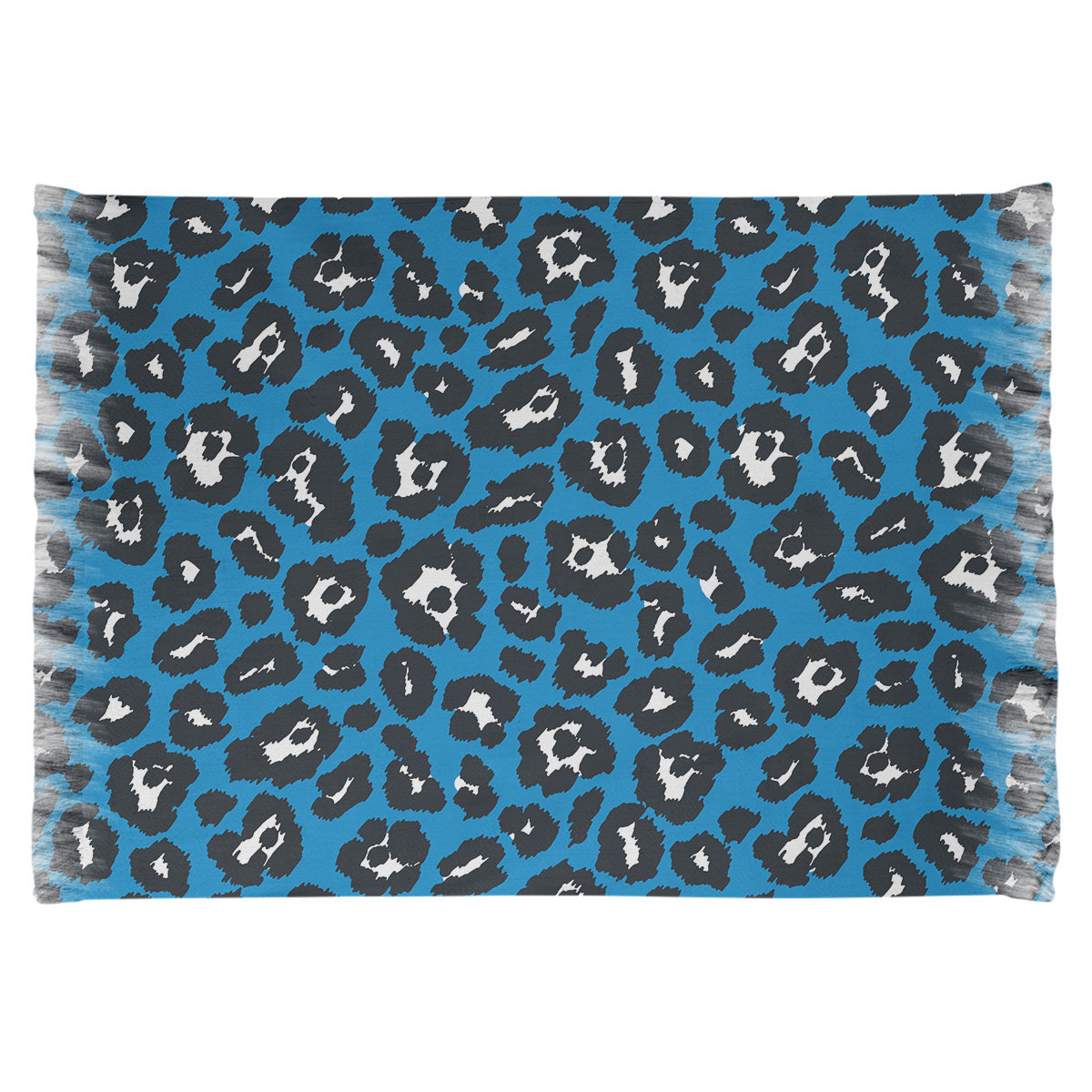 East Urban Home Carolina Animal Print Blue/Black Area Rug | Wayfair
