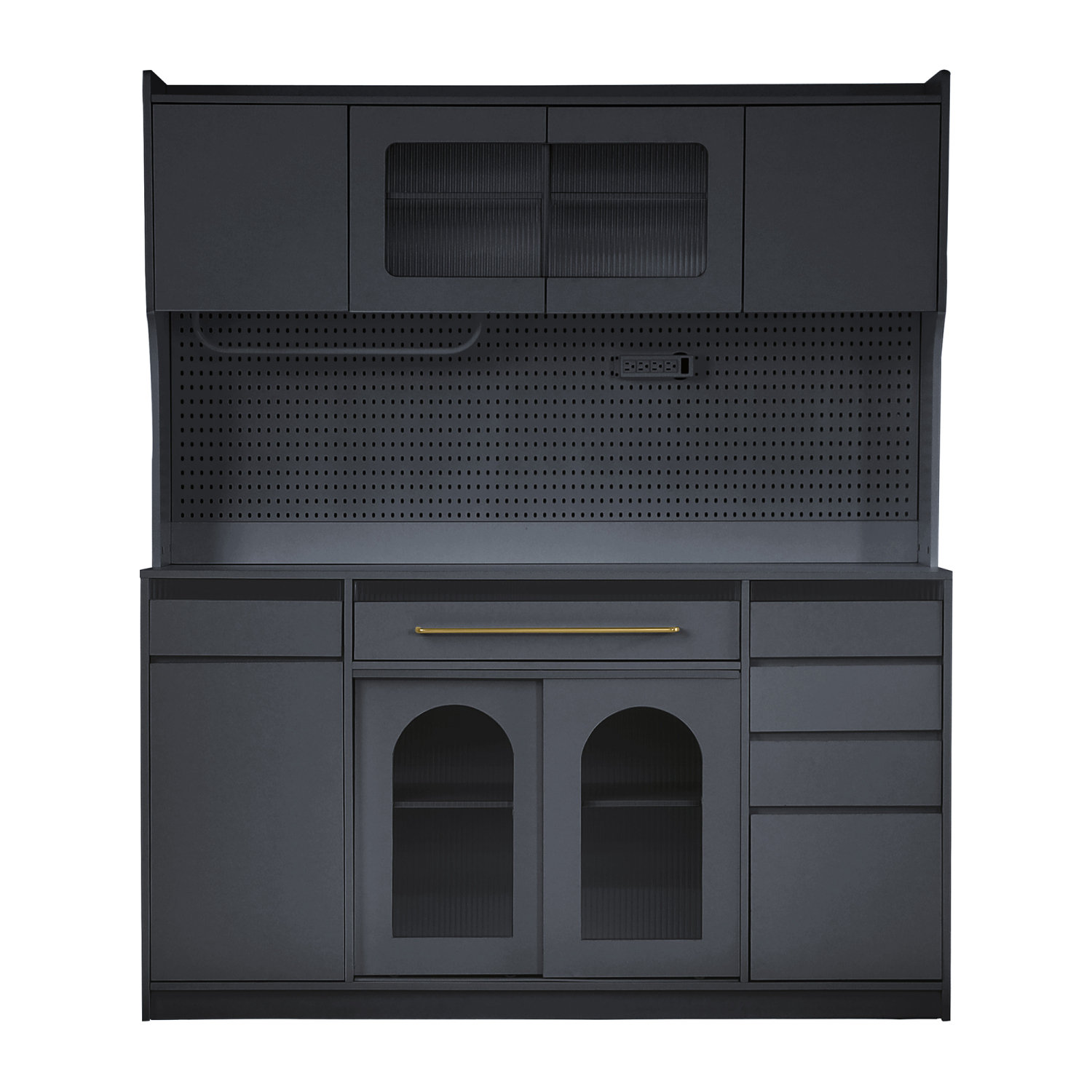 Latitude Run® Modern 83.7Inch High Kitchen Pantry,Cupboard Cabinet ...