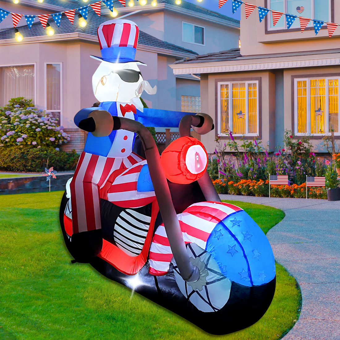 GOOSH Independence Day Inflatable 5.9 FT 4th of July Inflatables Uncle ...