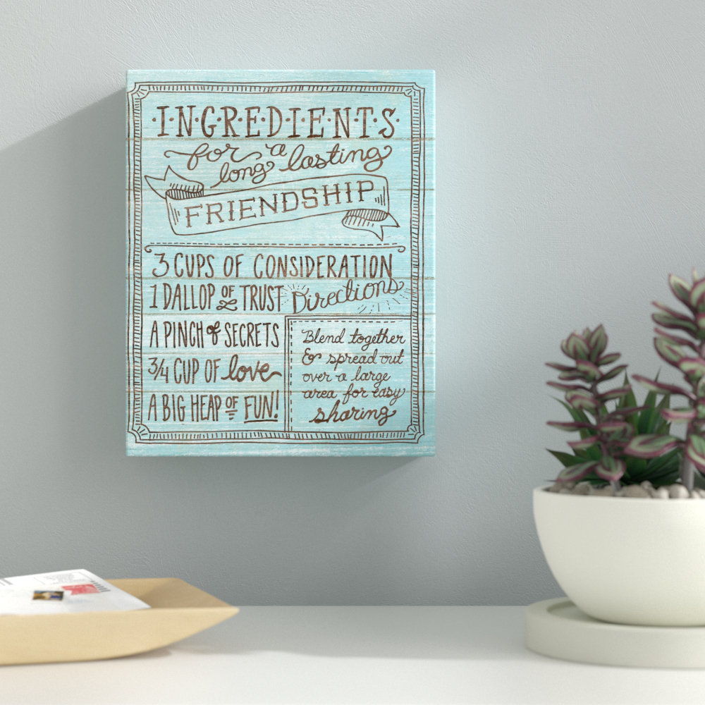 Latitude Run® Ingredients for Life IV by Mary Urban - Textual Art Print ...