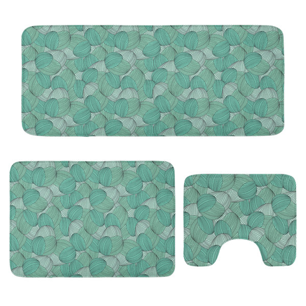 Ophelia & Co.Abstract Bathroom Rug Set 3 Pieces U-Shape & Rectangle ...