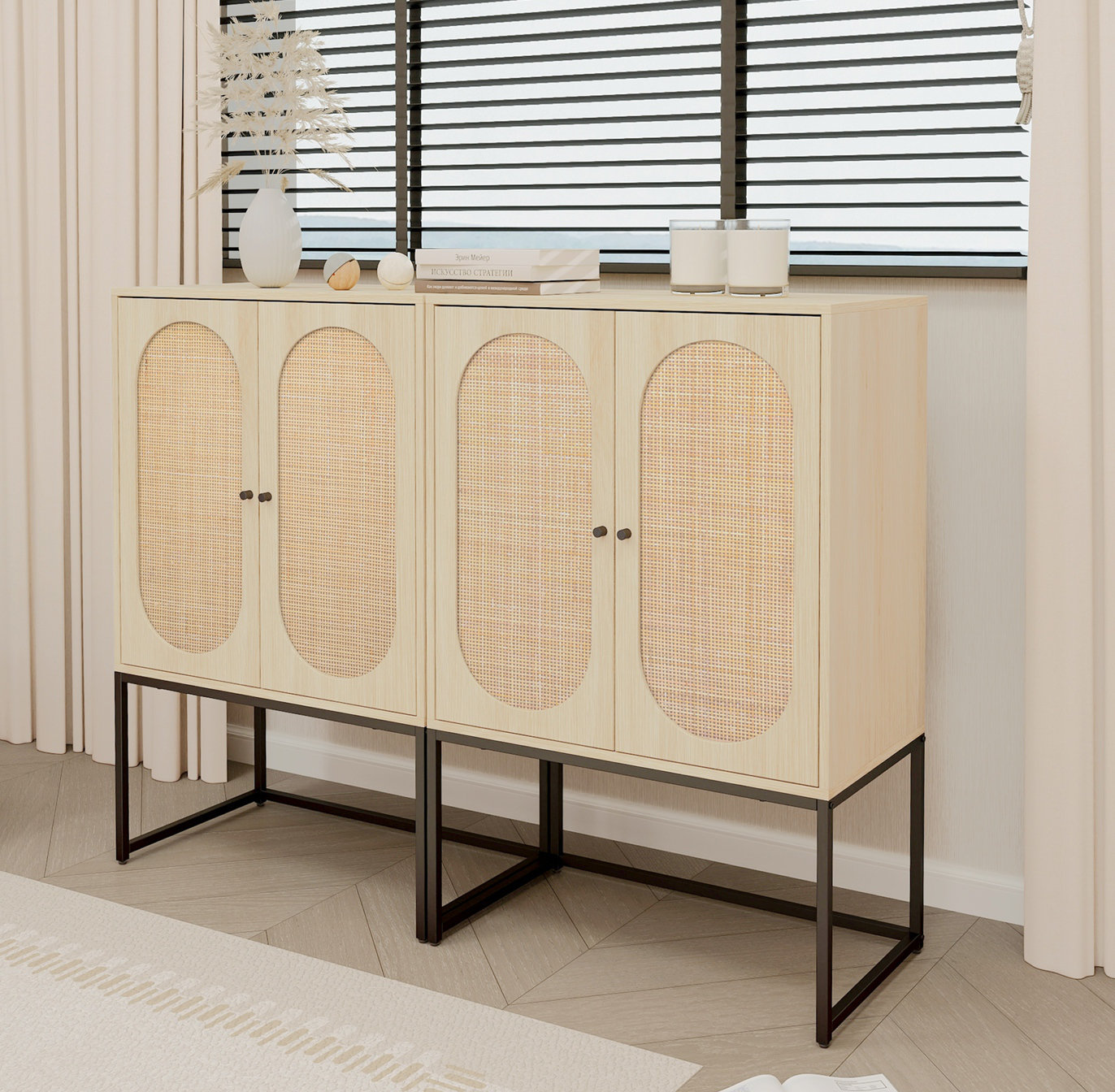 Bay Isle Home Rattan Armoire Rattan Cabinet Rattan Storage Cabinet ...