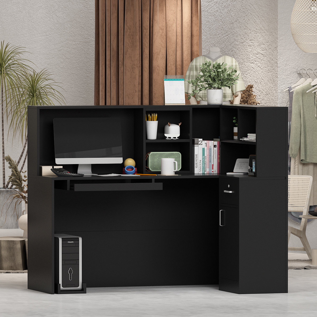 Orren Ellis Bureau de réception en L Silpi et Commentaires - Wayfair Canada