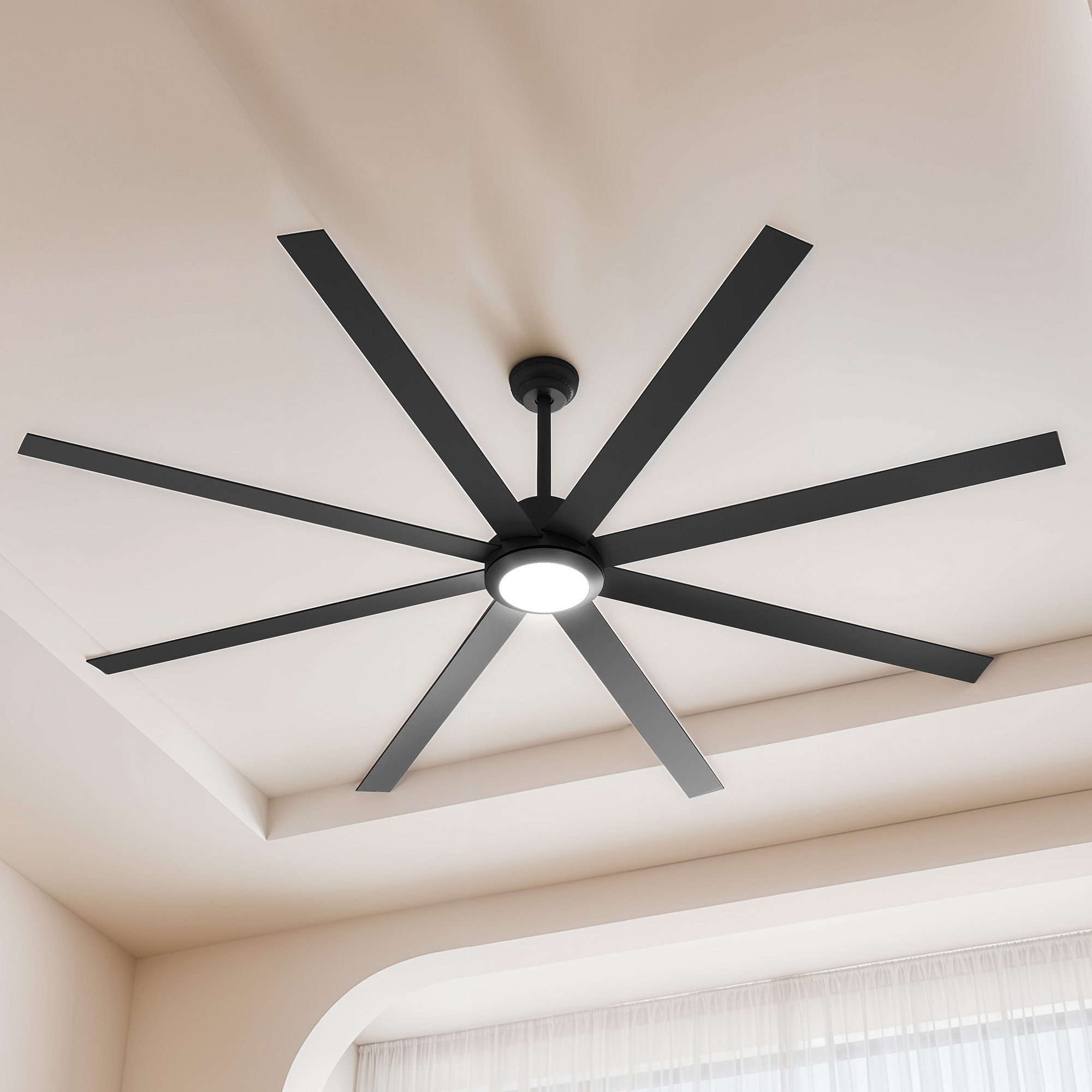 Latitude Run® 84 Inch Ceiling Fans With Lights And Remote Control | Wayfair